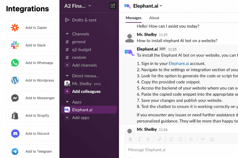 Elephant.ai | The #1 AI Sales Assistant For Websites
